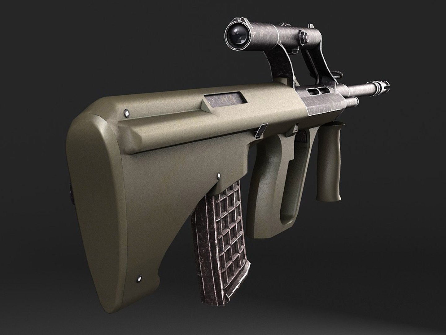 3d Model Of Steyr Aug A1 Assault Rifle