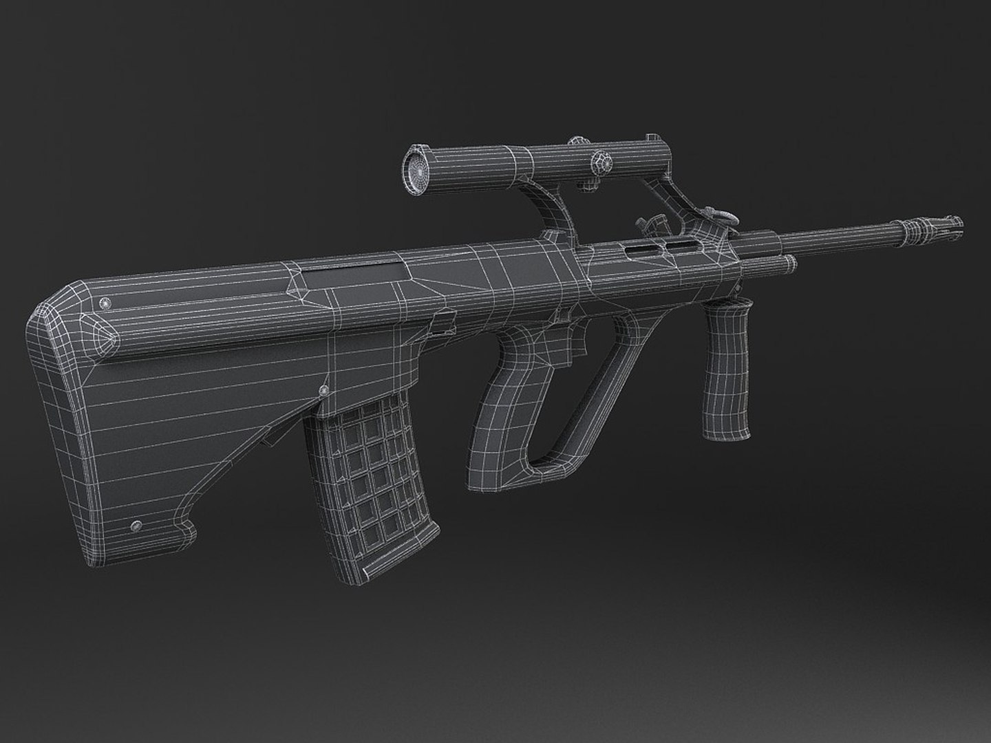 3d Model Of Steyr Aug A1 Assault Rifle