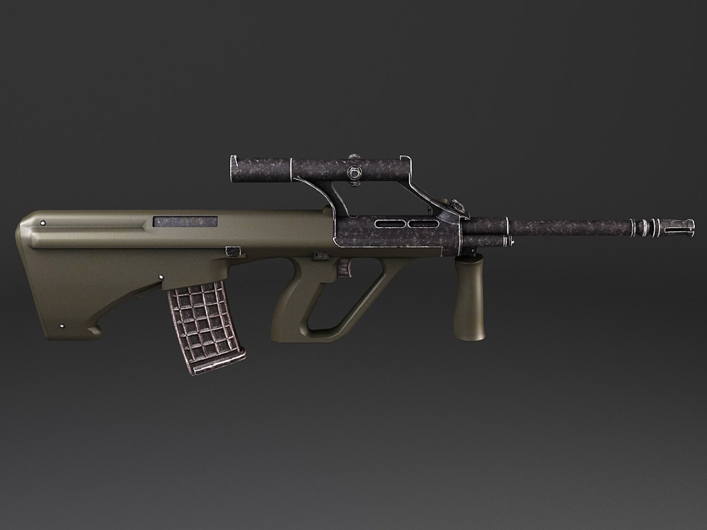 3d Model Of Steyr Aug A1 Assault Rifle