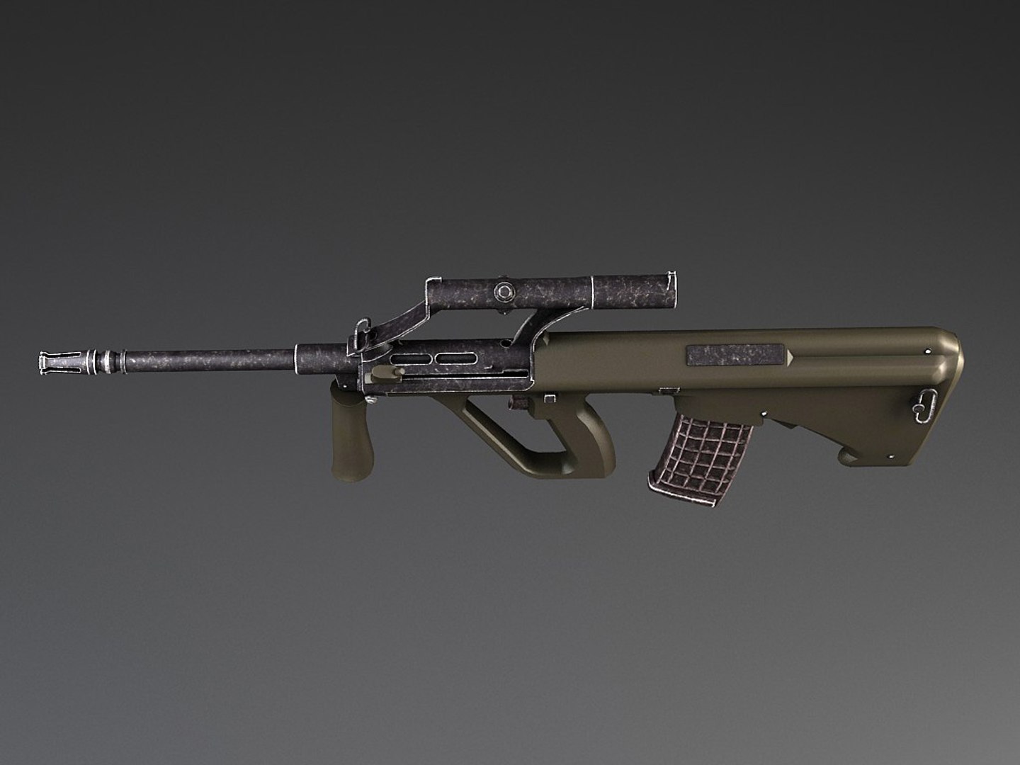 3d Model Of Steyr Aug A1 Assault Rifle