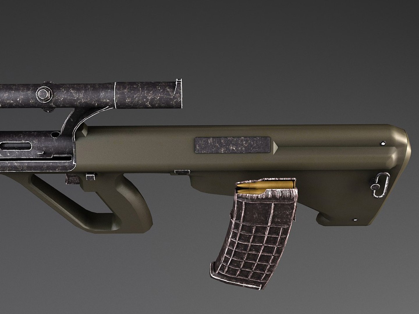 3d Model Of Steyr Aug A1 Assault Rifle
