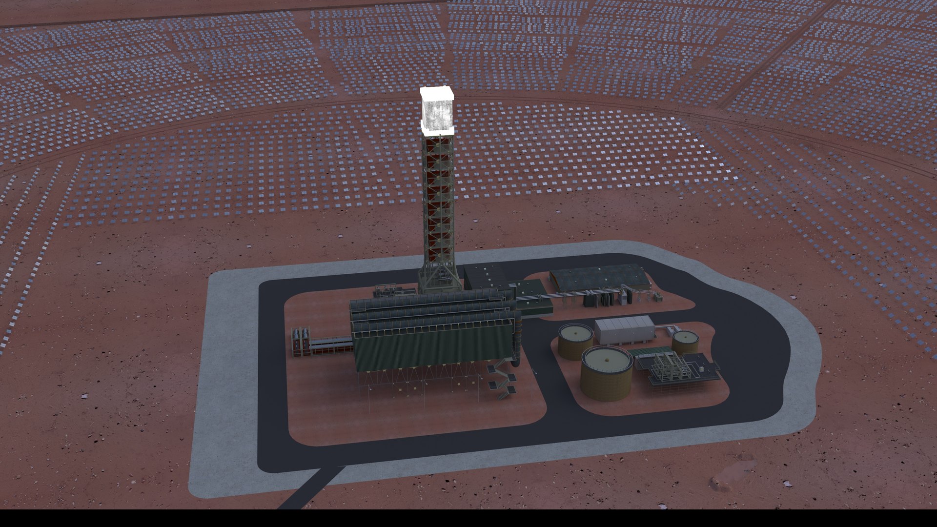 3D Solar Power Plant Model - TurboSquid 1531262