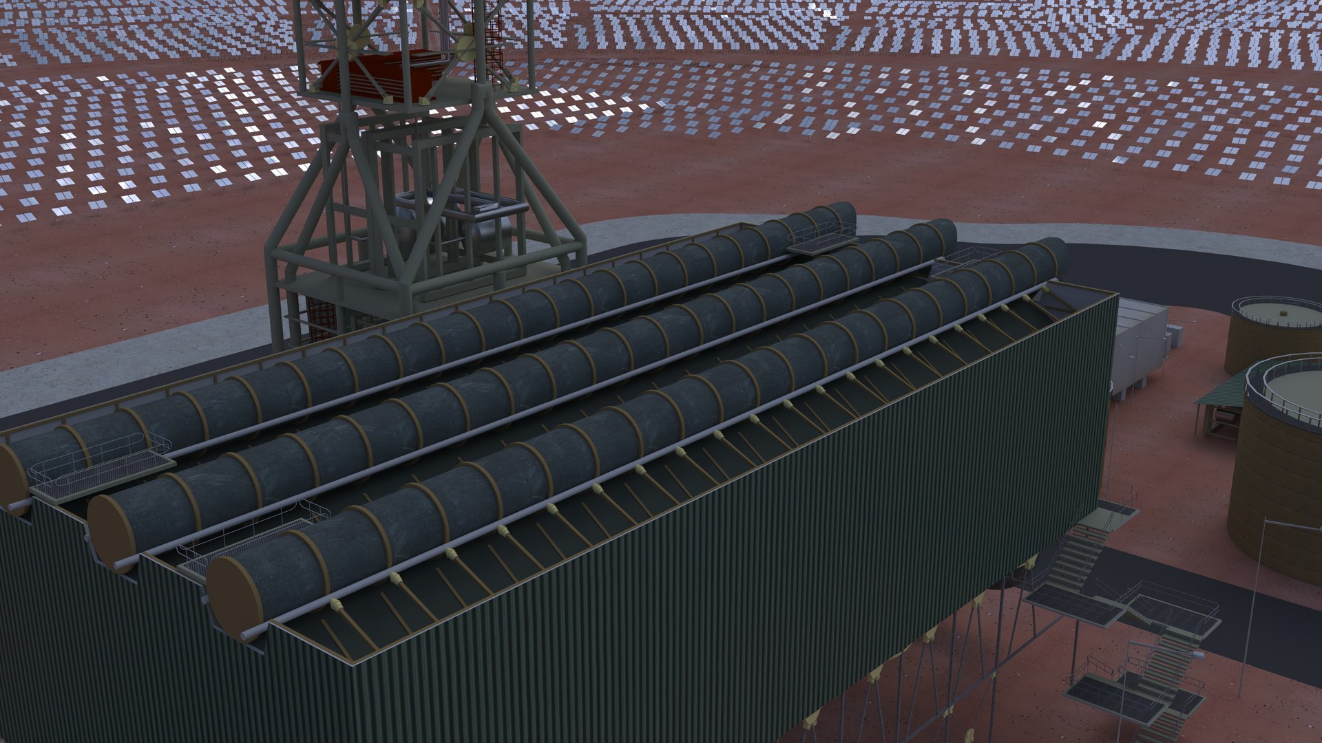3D Solar Power Plant Model - TurboSquid 1531262