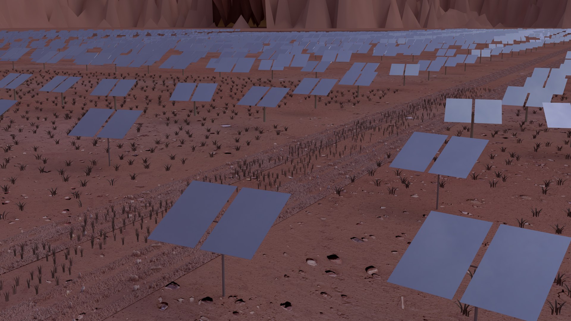 3D Solar Power Plant Model - TurboSquid 1531262
