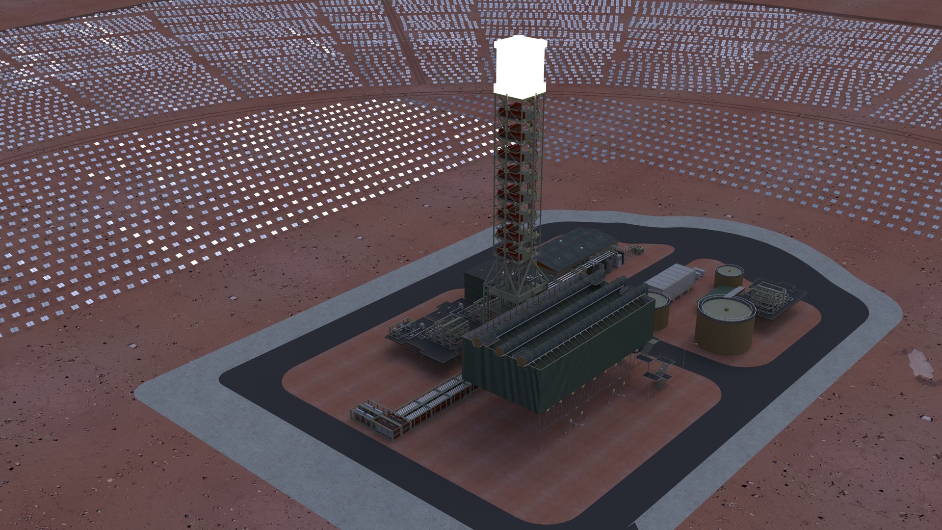 3D Solar Power Plant Model - TurboSquid 1531262