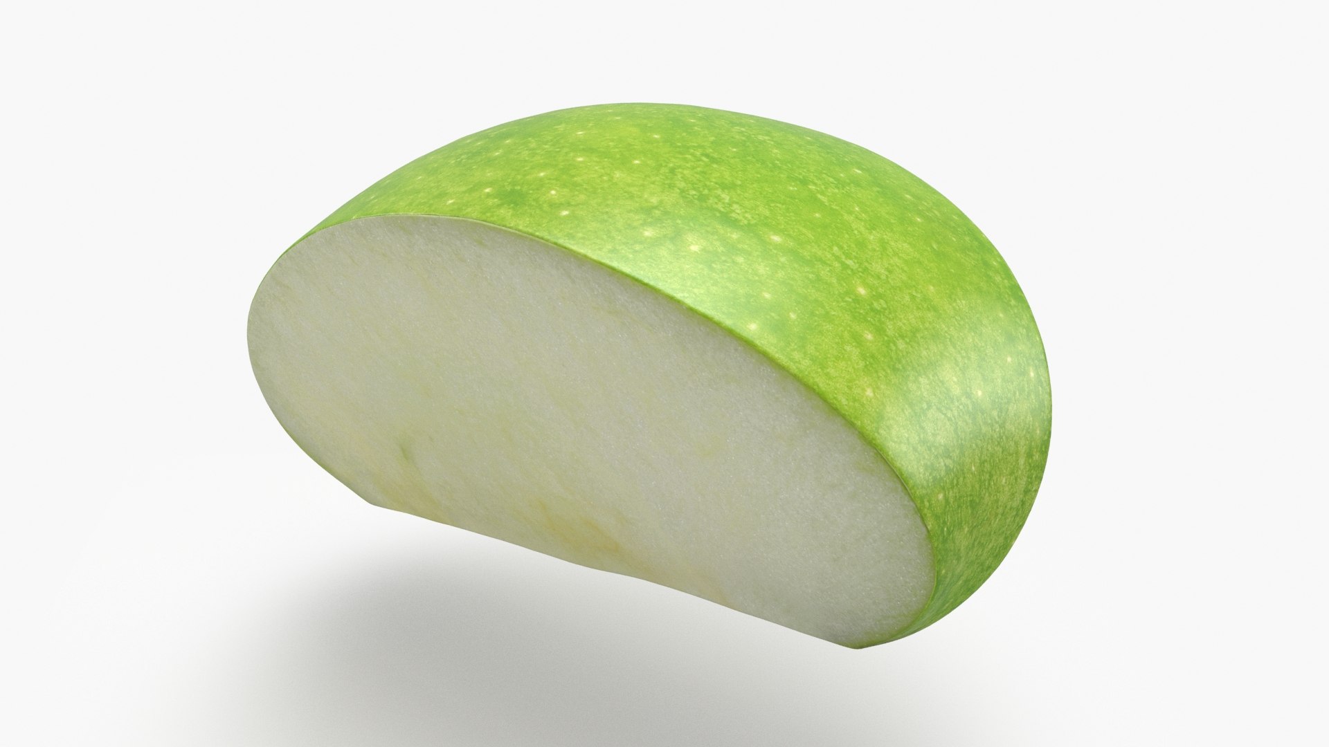 Green Apple v1 Slice 02 3D model - TurboSquid 2058655