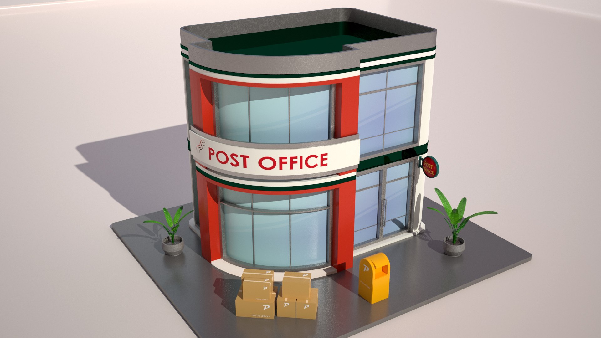 Post Office 3D Model - TurboSquid 2080230