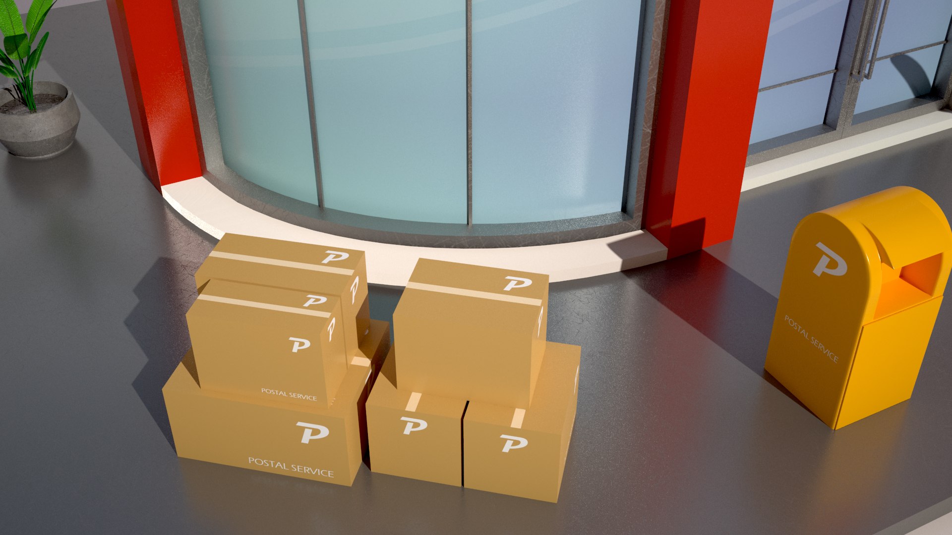 Post Office 3D Model - TurboSquid 2080230