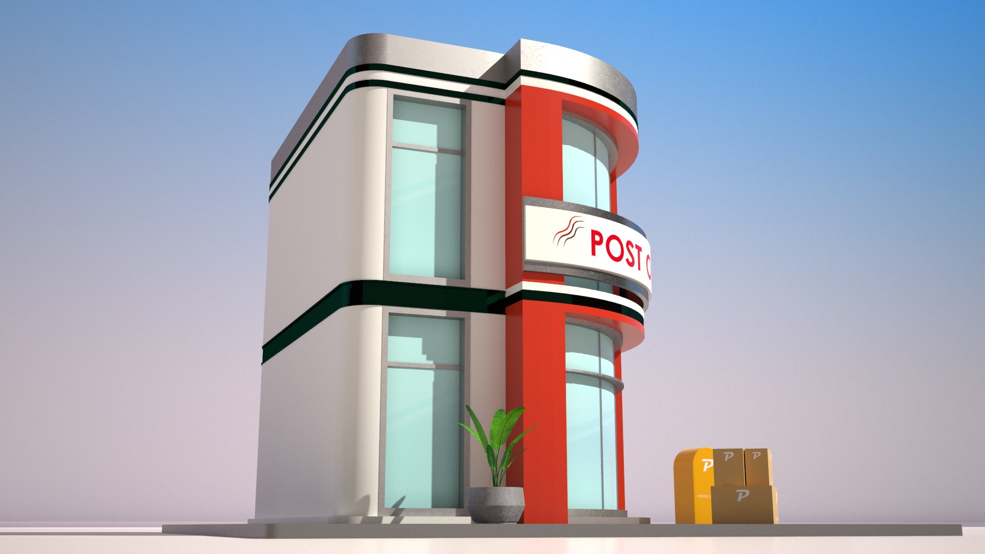 Post Office 3D Model - TurboSquid 2080230