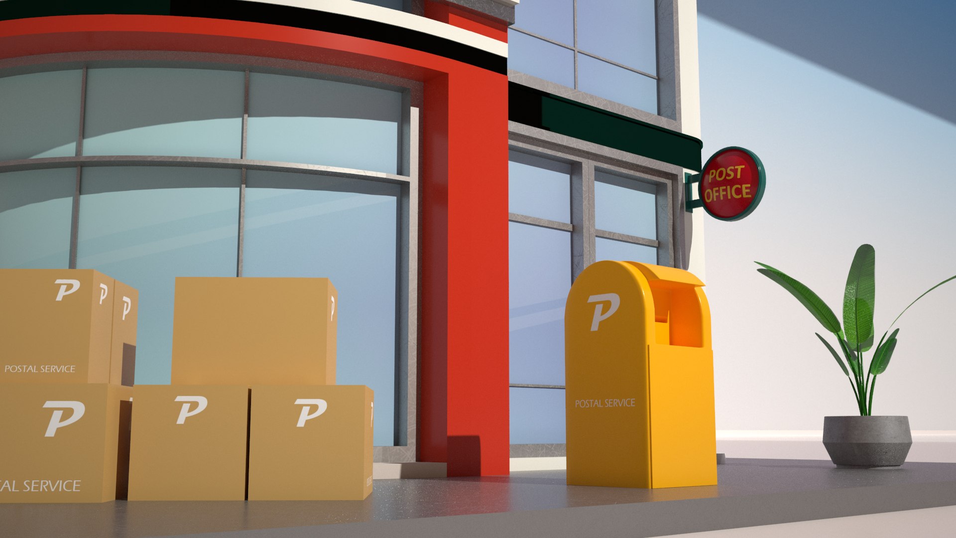 Post Office 3D Model - TurboSquid 2080230