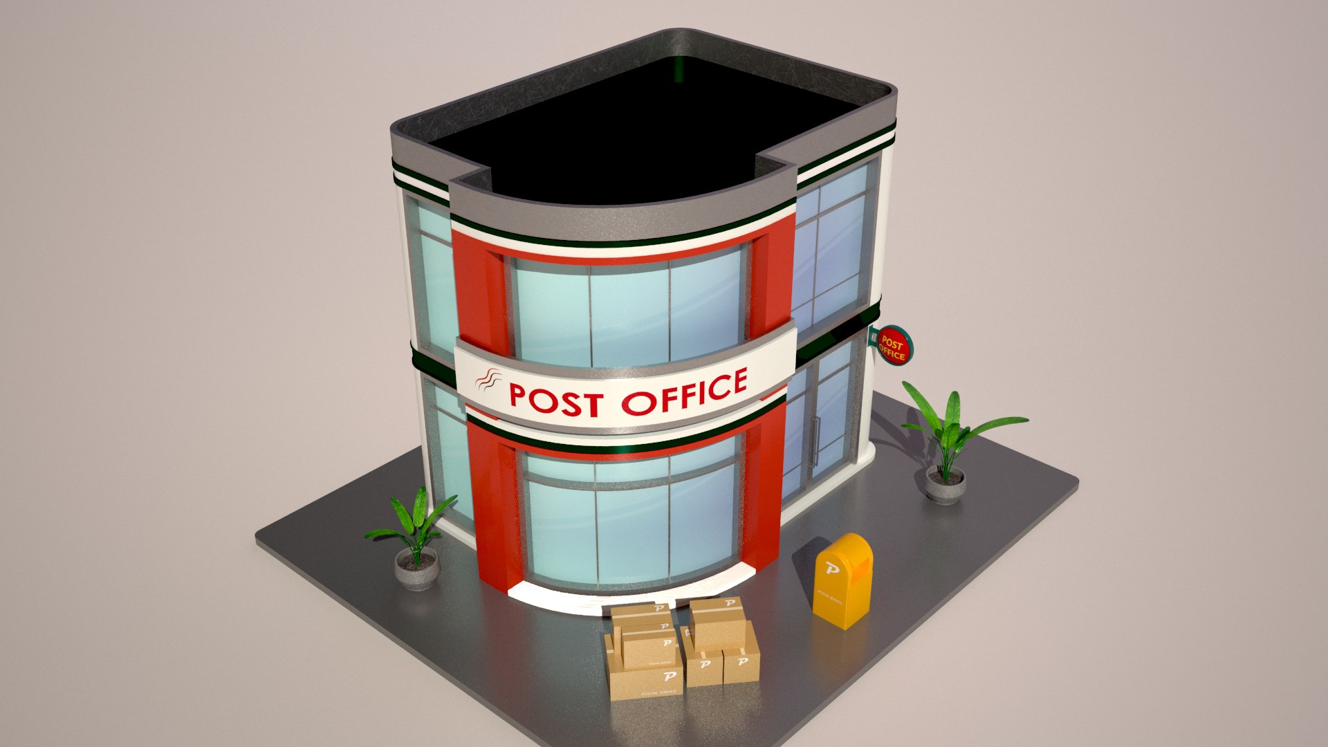 Post Office 3D Model - TurboSquid 2080230