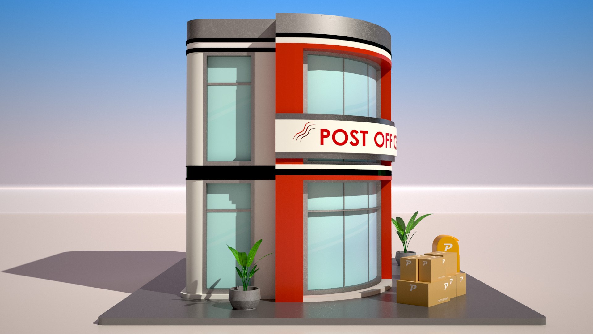 Post Office 3D Model - TurboSquid 2080230