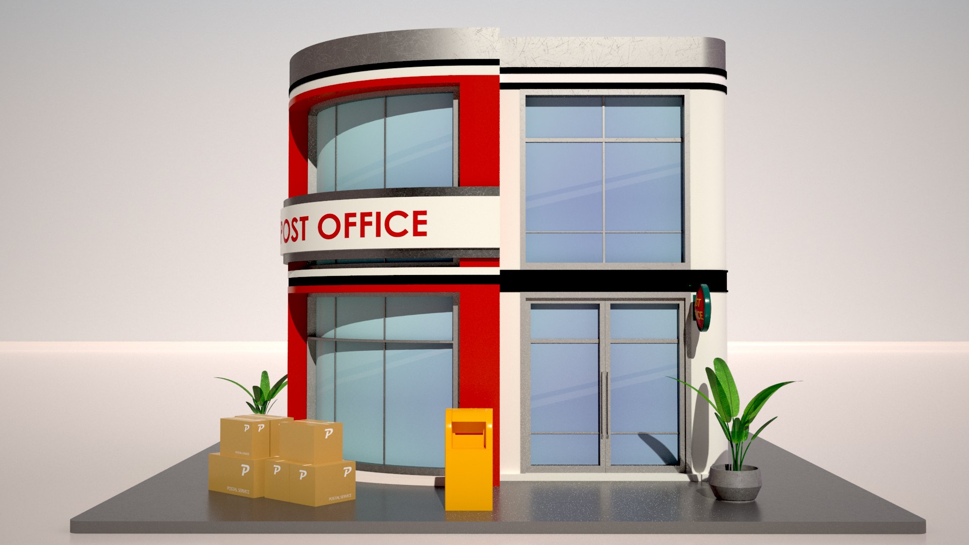 Post Office 3D Model - TurboSquid 2080230