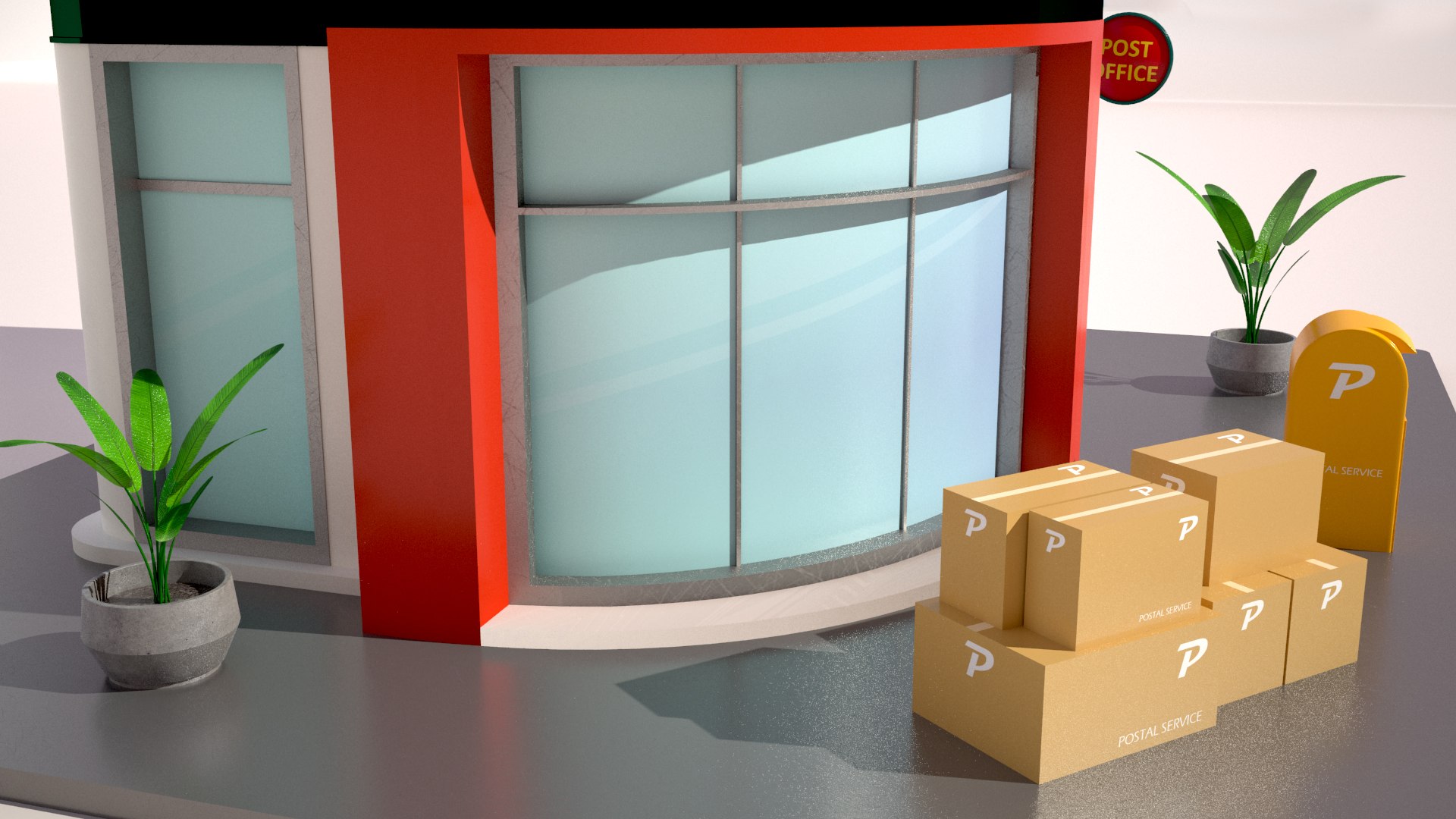 Post Office 3D Model - TurboSquid 2080230