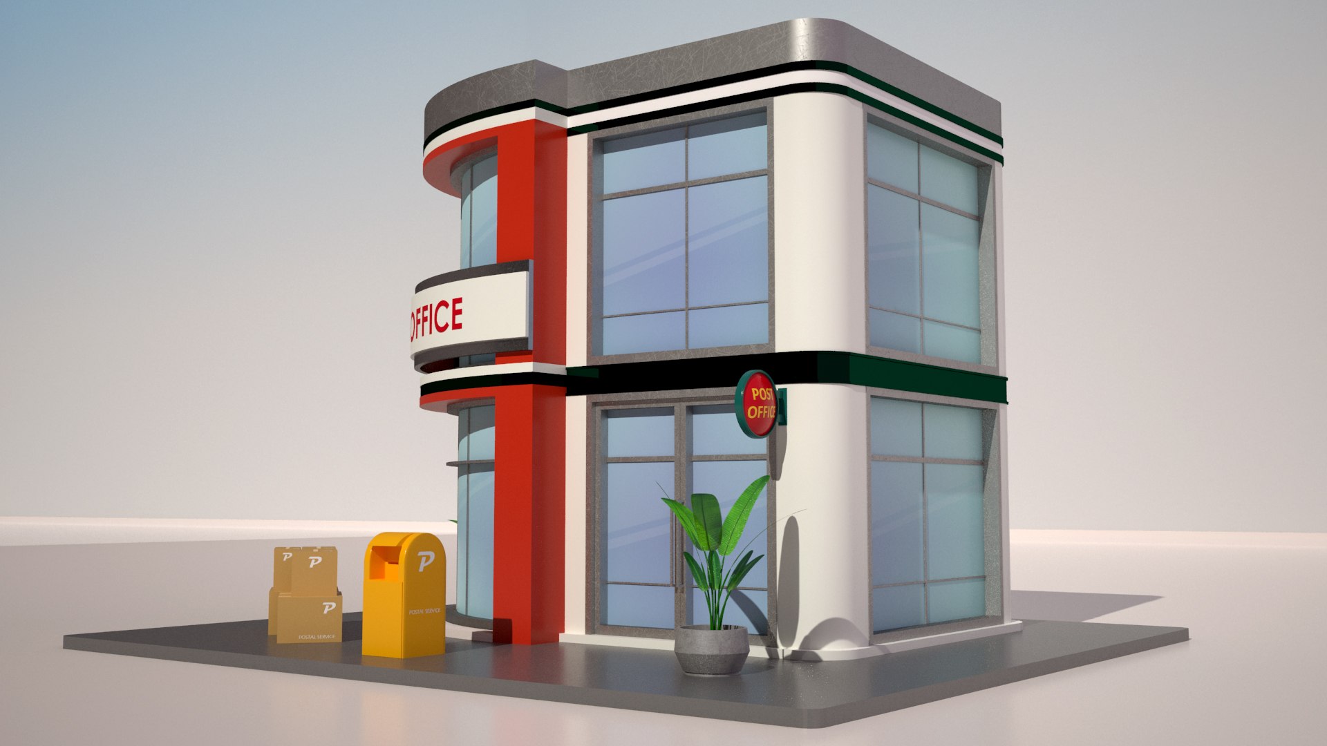 Post Office 3D Model - TurboSquid 2080230