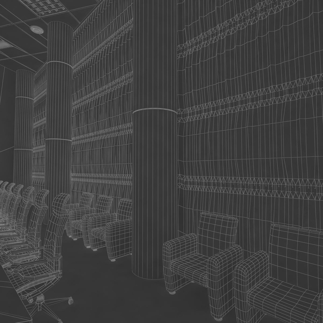 3d boardroom scene model