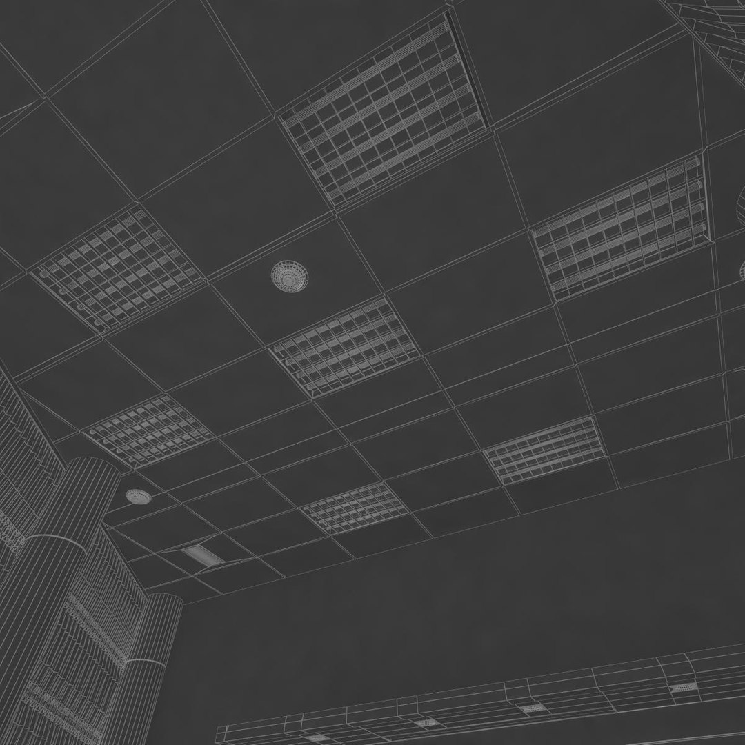 3d boardroom scene model