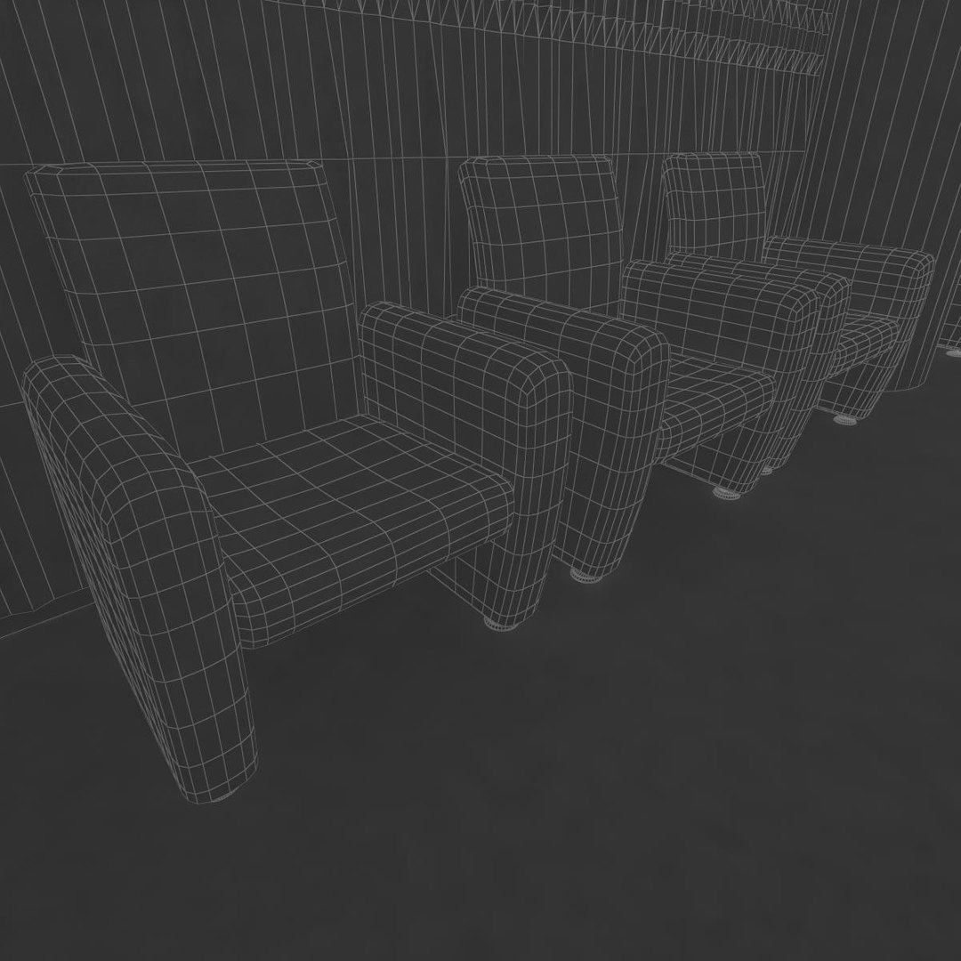 3d boardroom scene model