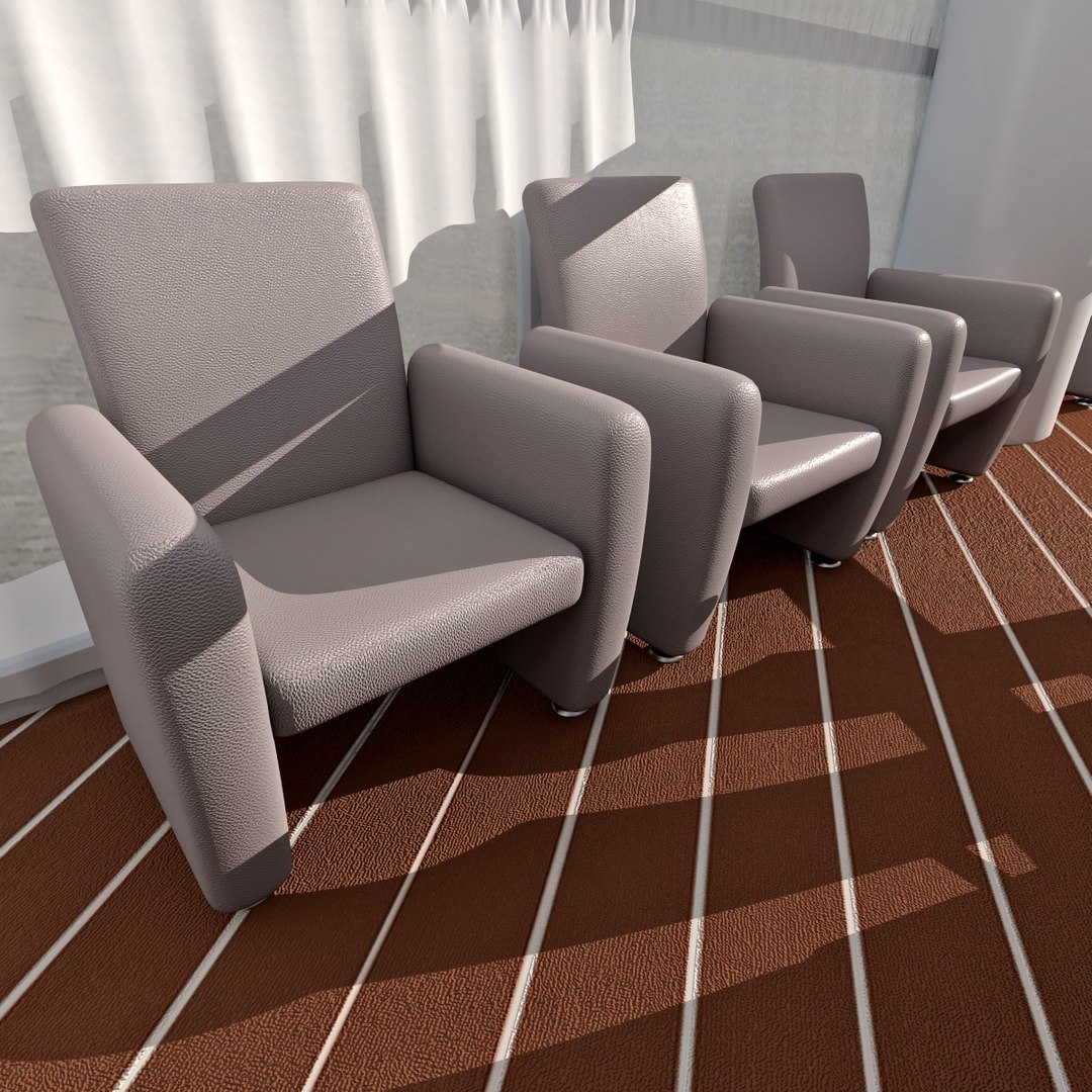 3d boardroom scene model