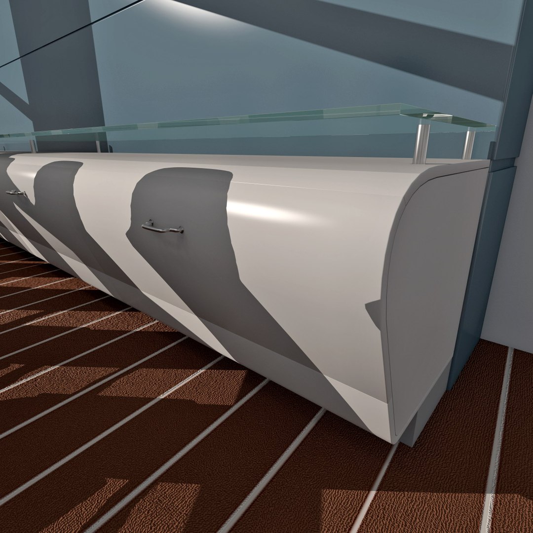 3d boardroom scene model