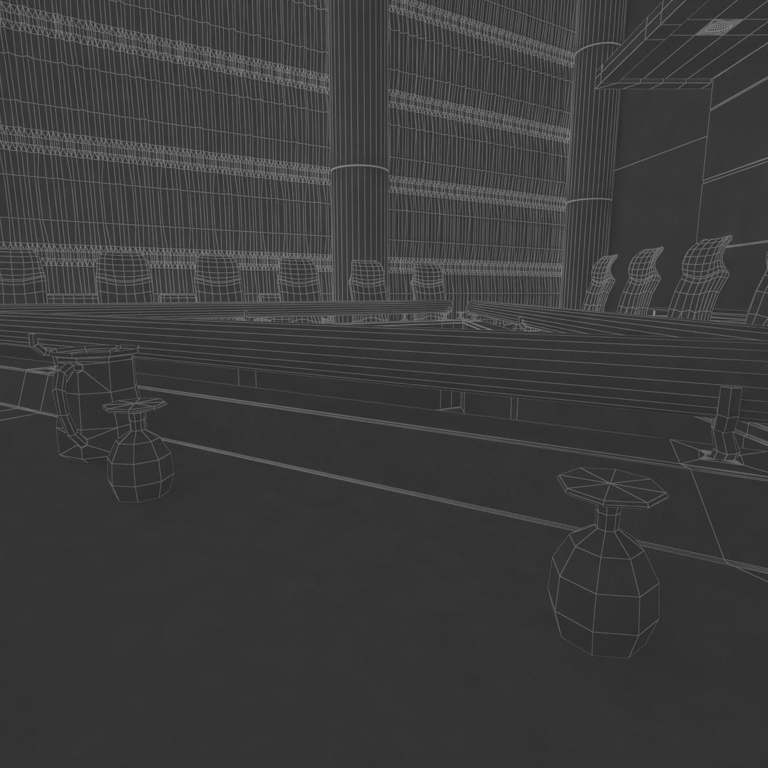 3d boardroom scene model