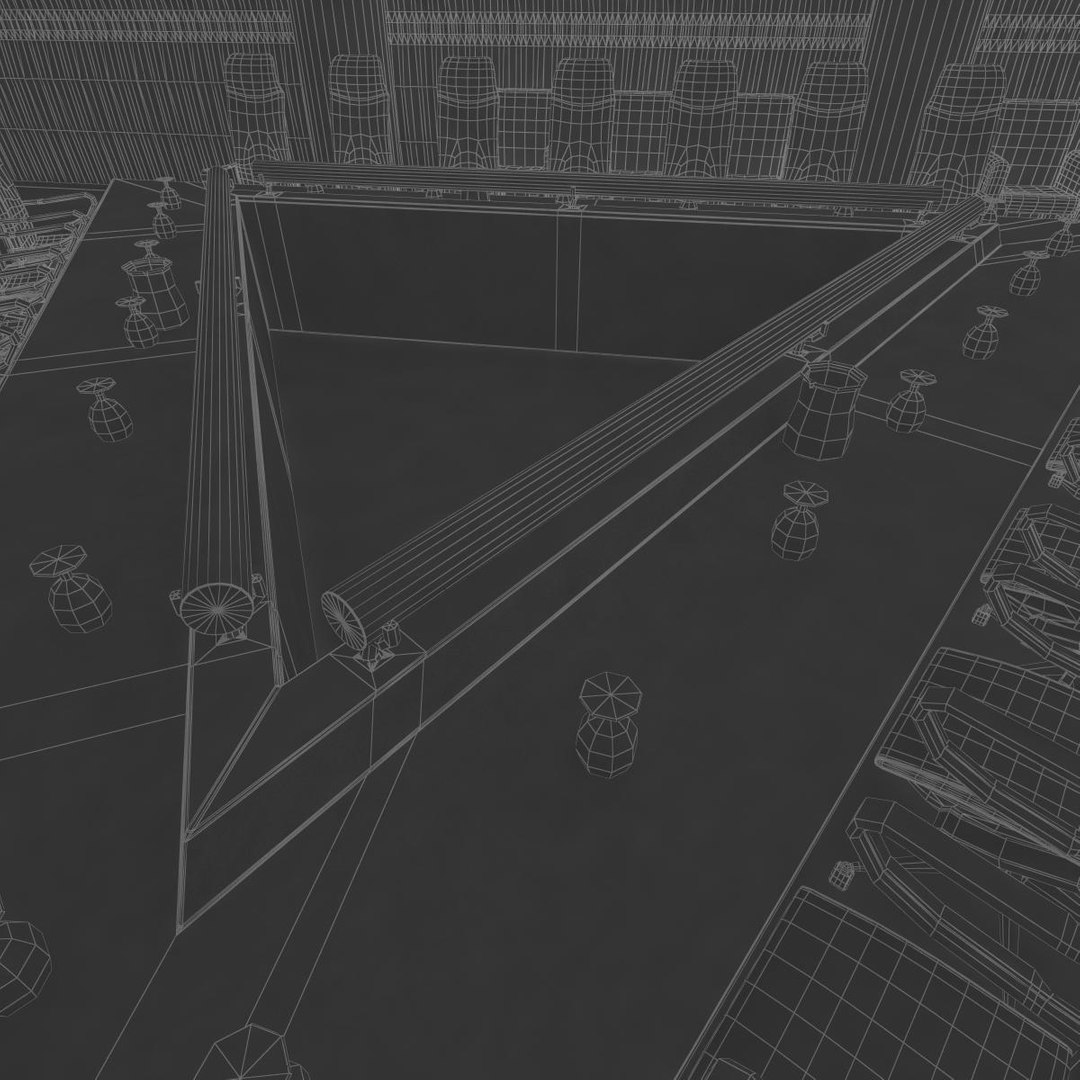 3d boardroom scene model