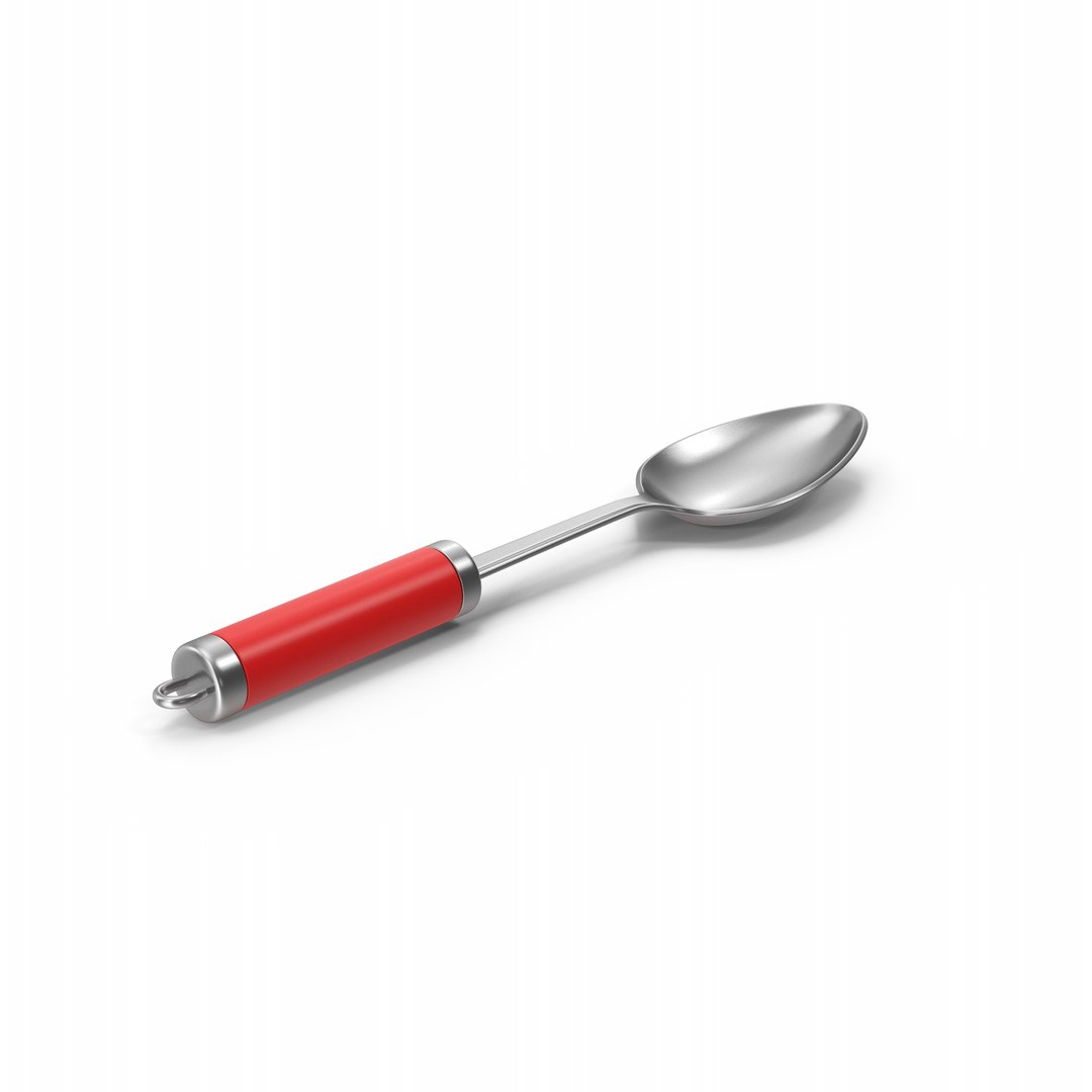 3D Red Cooking Spoon - TurboSquid 1886176