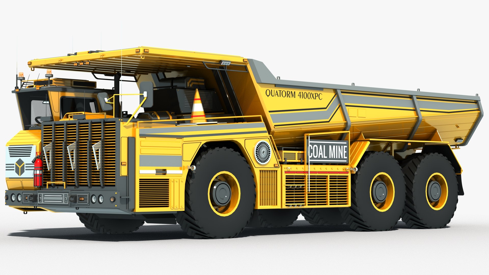 3D Quatorm 4100XPC Underground Mining Dump Truck Model - TurboSquid 2053750