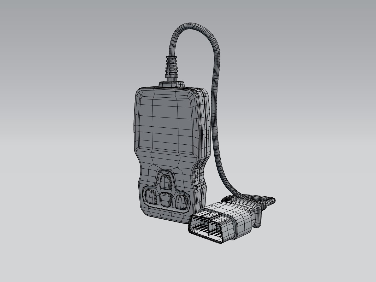 3D Obd Ii Scanner Model - TurboSquid 1331612