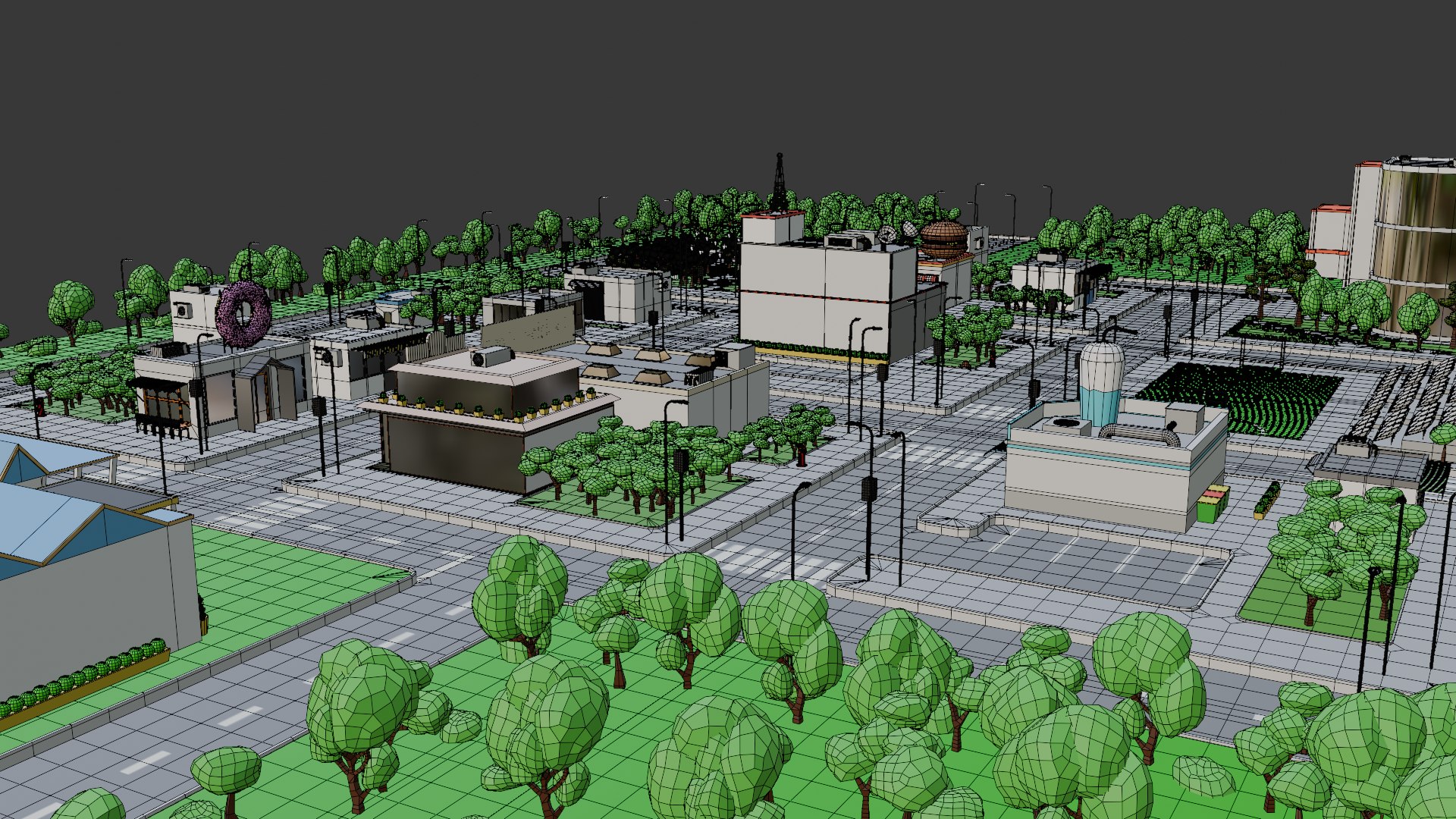 3D Low Poly City Stylized 3D City Environment Model - TurboSquid 2401403