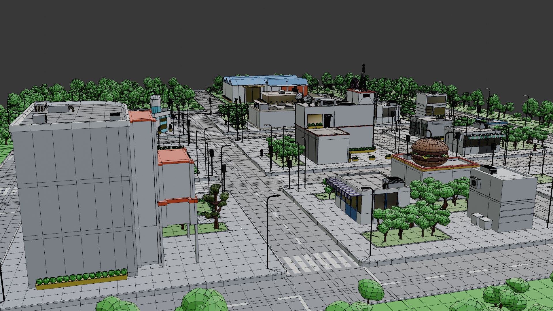 3D Low Poly City Stylized 3D City Environment Model - TurboSquid 2401403