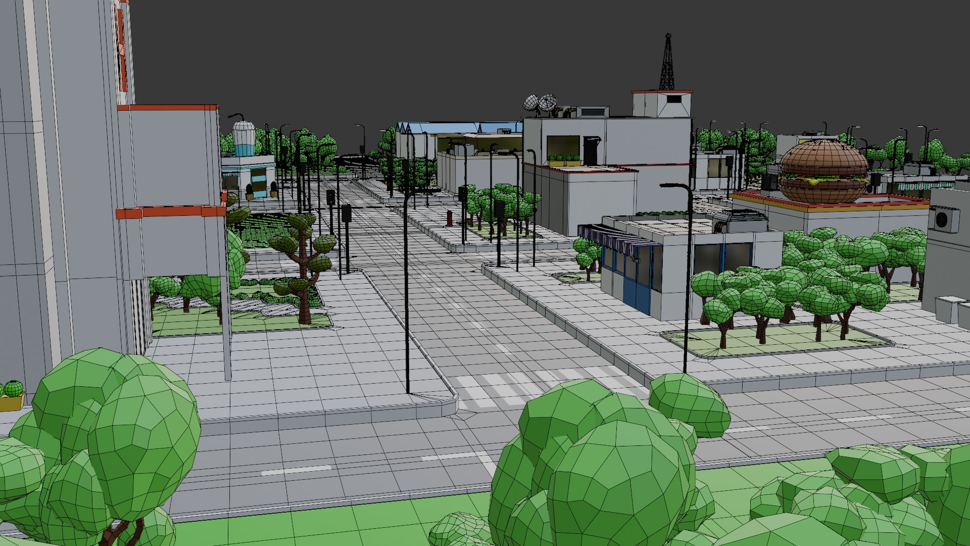 3D Low Poly City Stylized 3D City Environment Model - TurboSquid 2401403