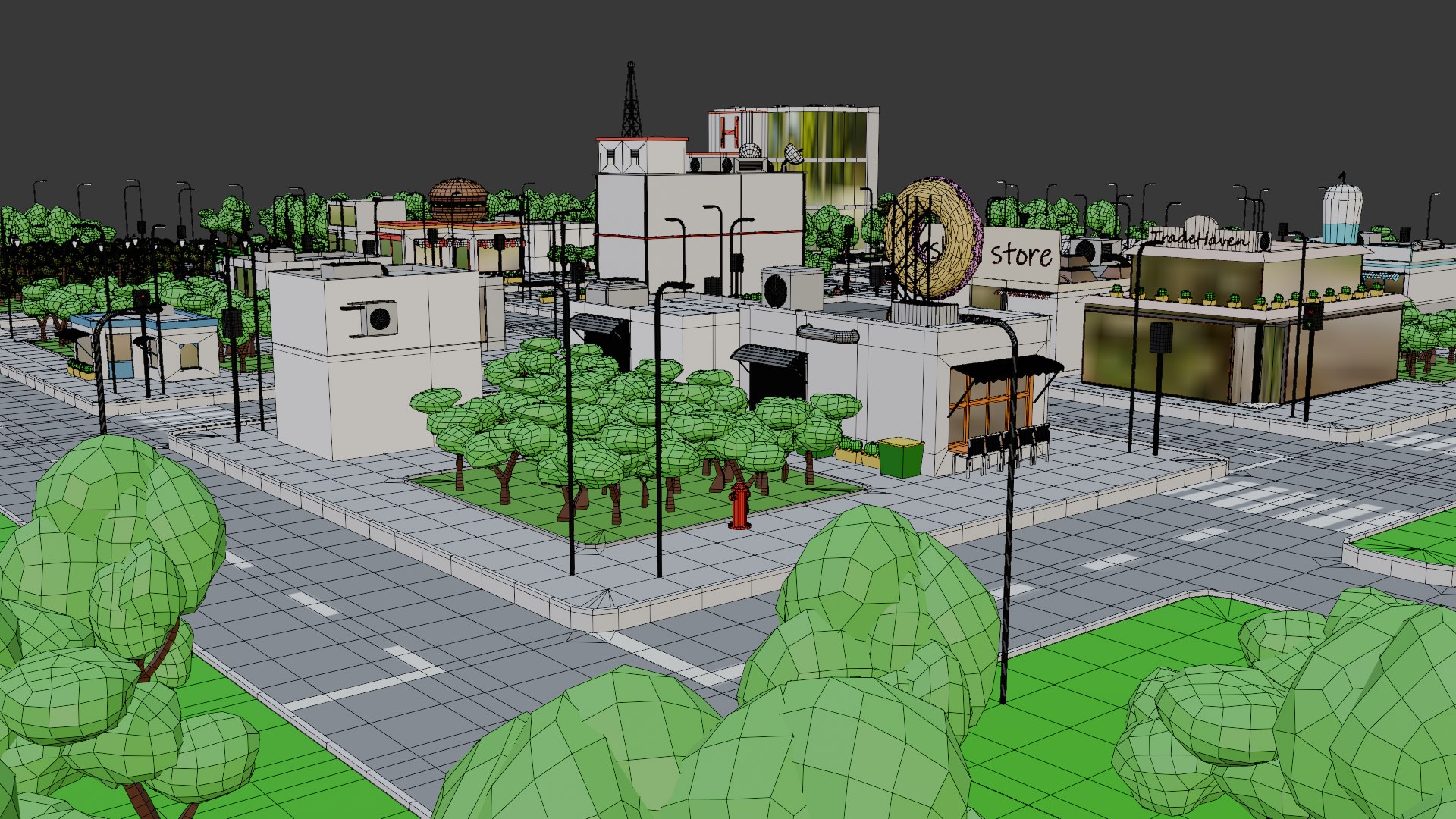 3D Low Poly City Stylized 3D City Environment Model - TurboSquid 2401403