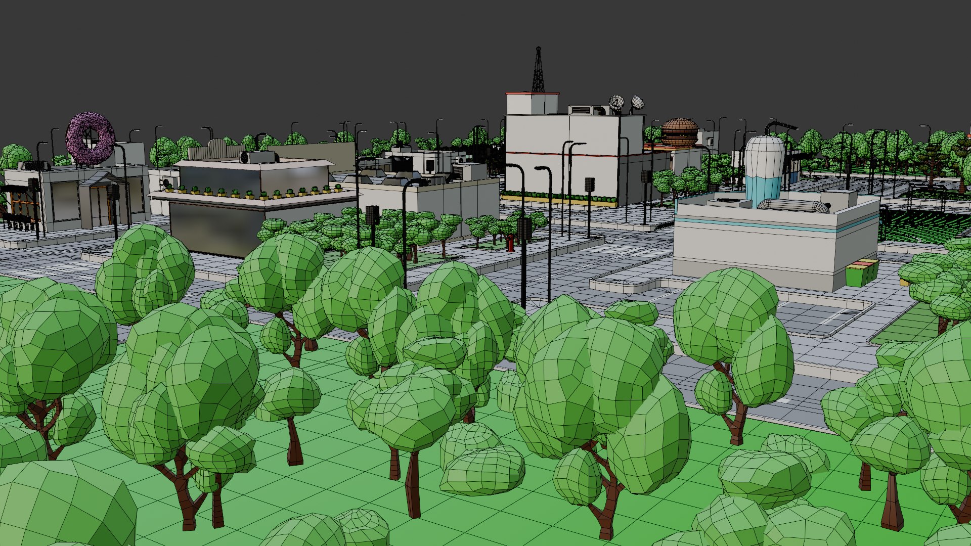 3D Low Poly City Stylized 3D City Environment Model - TurboSquid 2401403