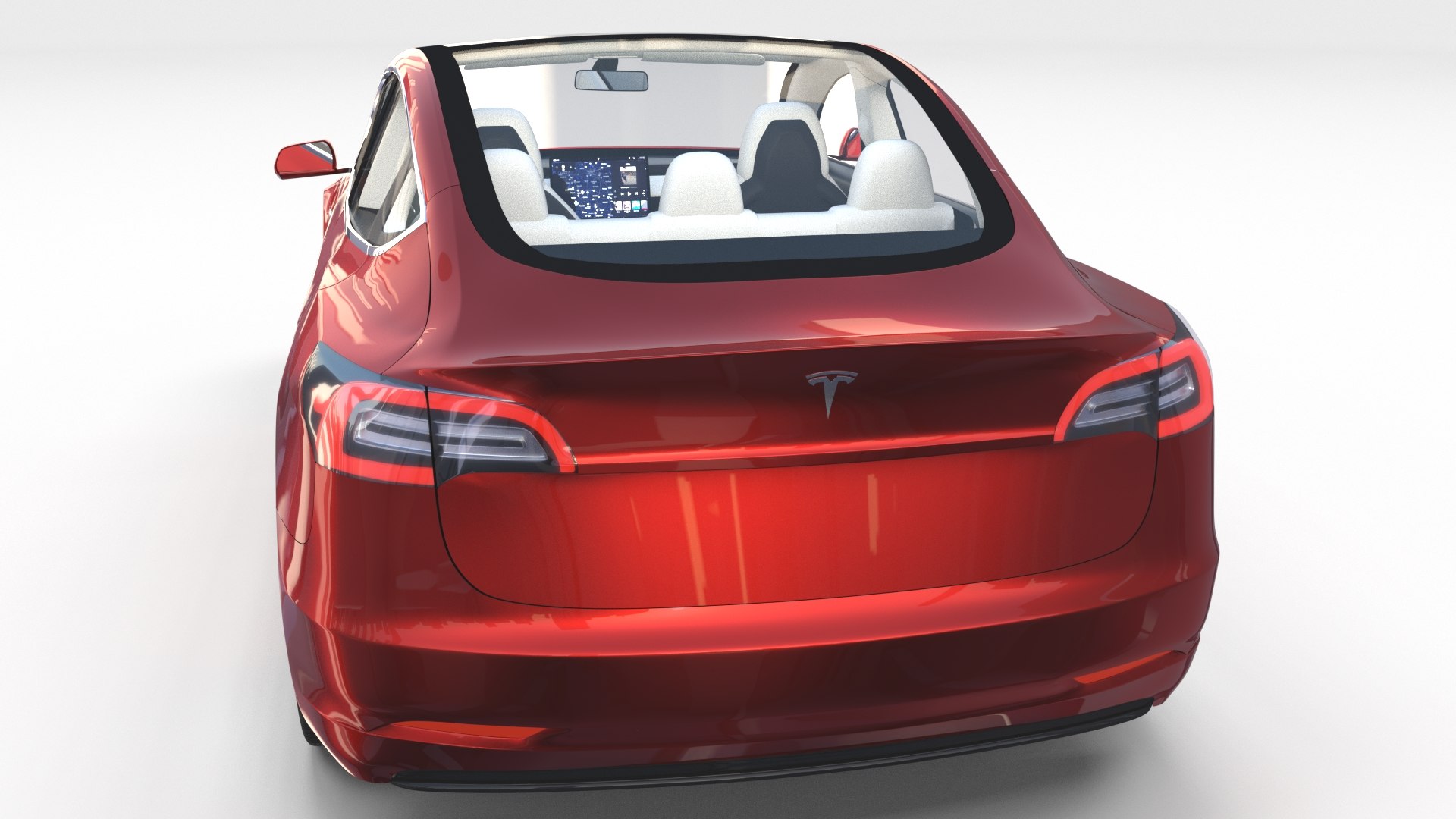 Tesla 3 Interior Chassis Fbx