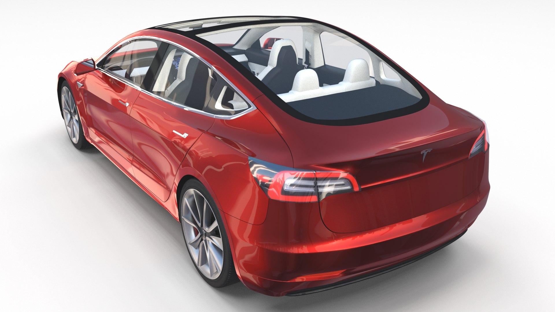 Tesla 3 Interior Chassis Fbx