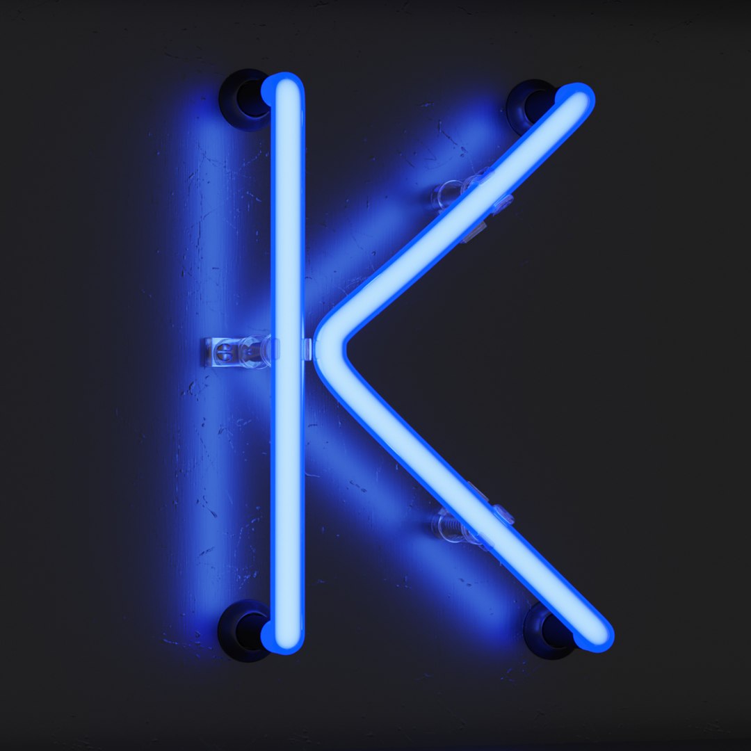 3D Neon K - TurboSquid 1914136