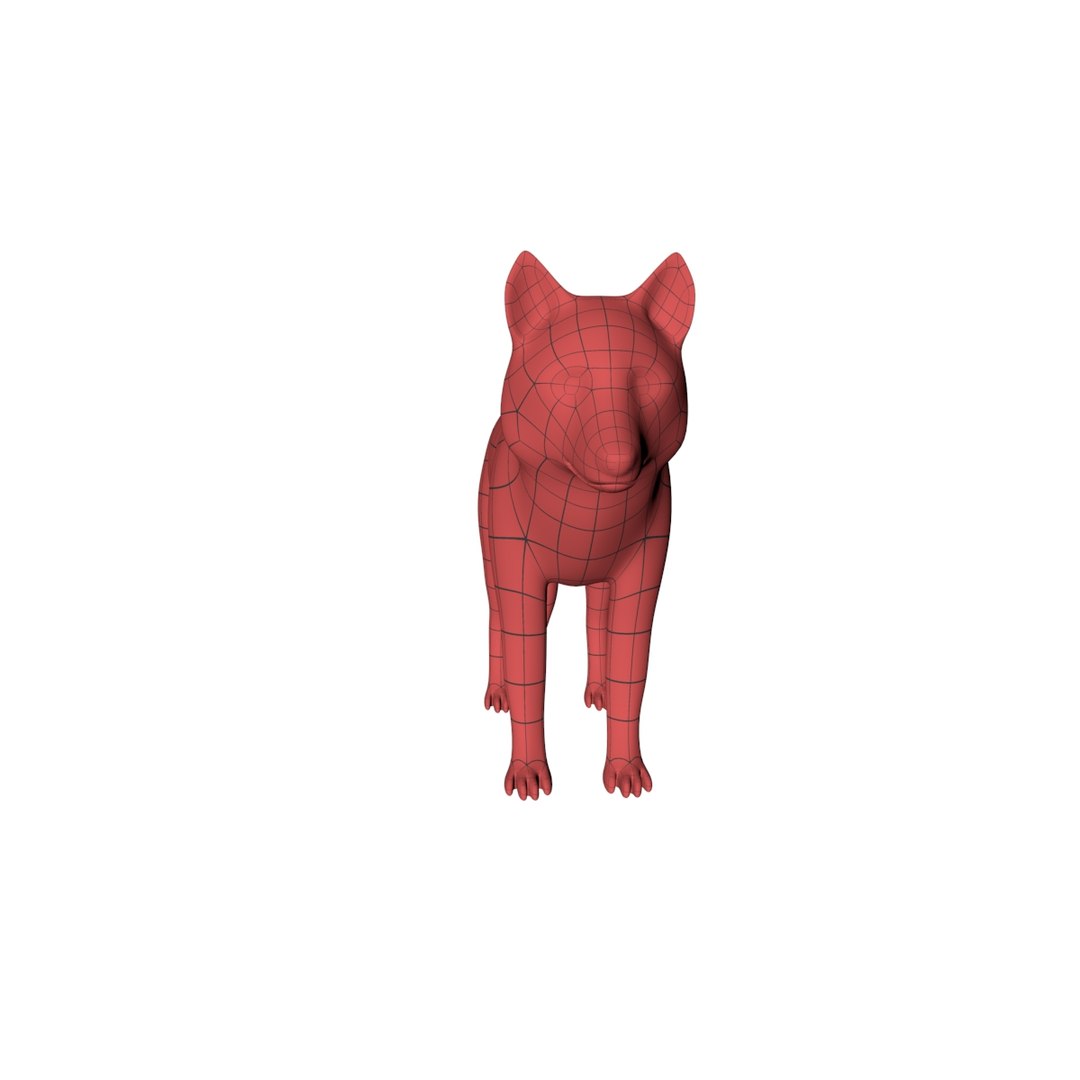 base mesh wolf c4d