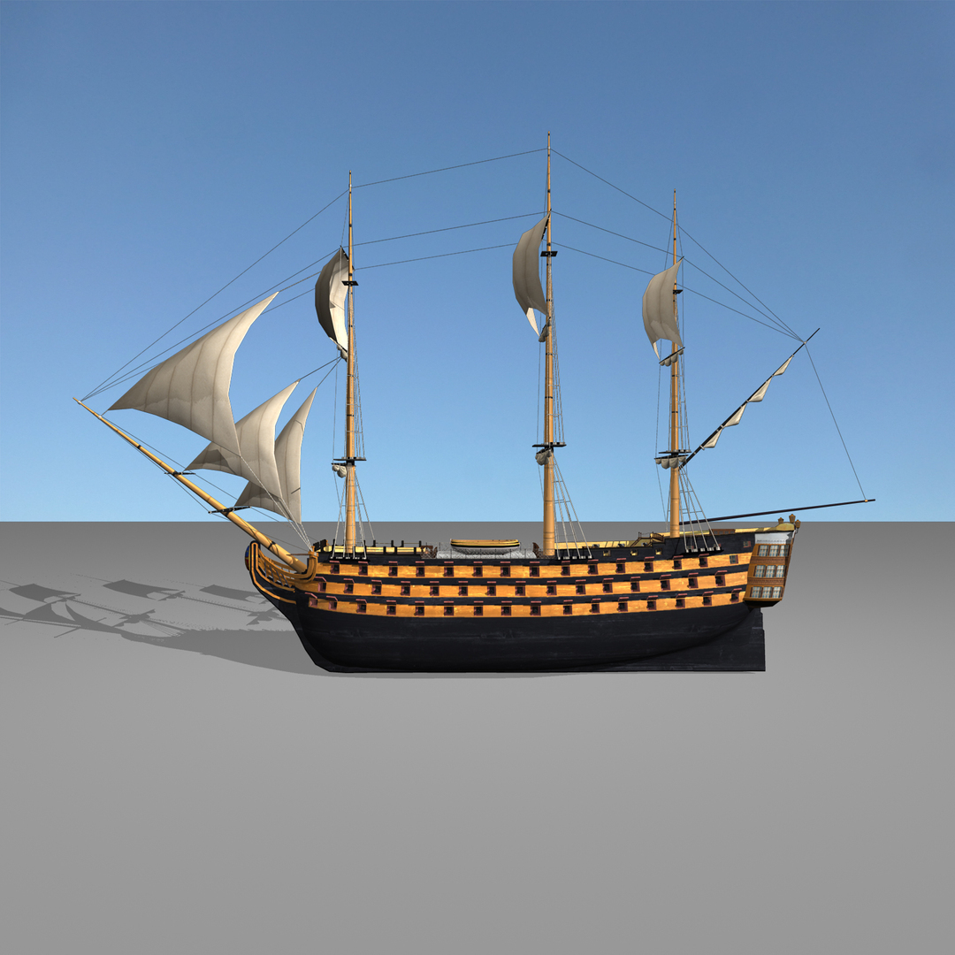 3d Model Sails Hms Victory