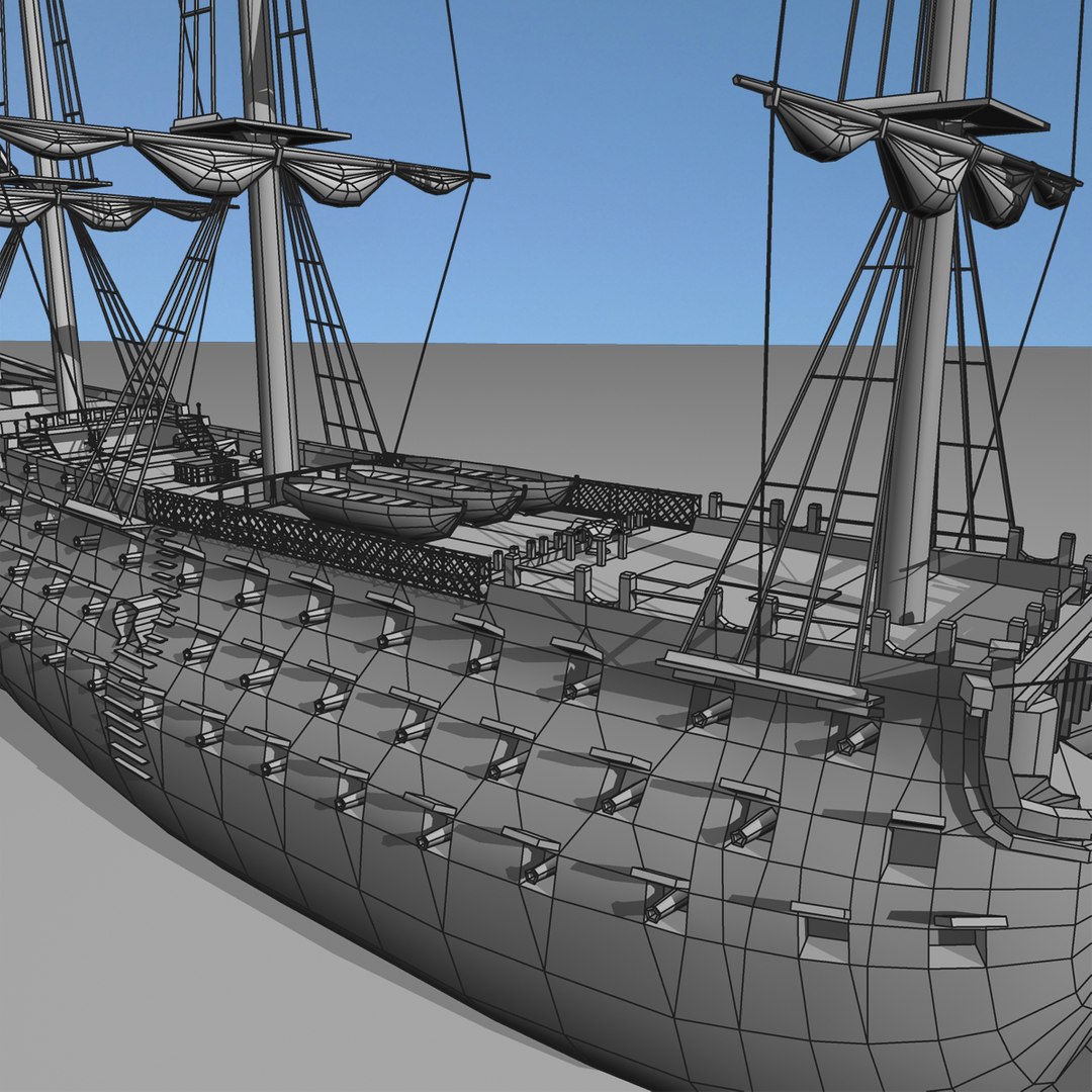 3d Model Sails Hms Victory