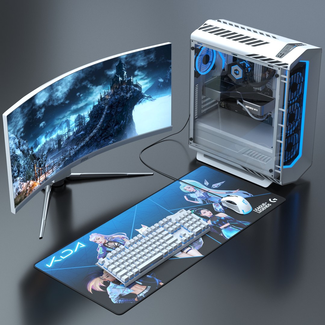3D Model PC Gamer Set 4 - TurboSquid 1871394