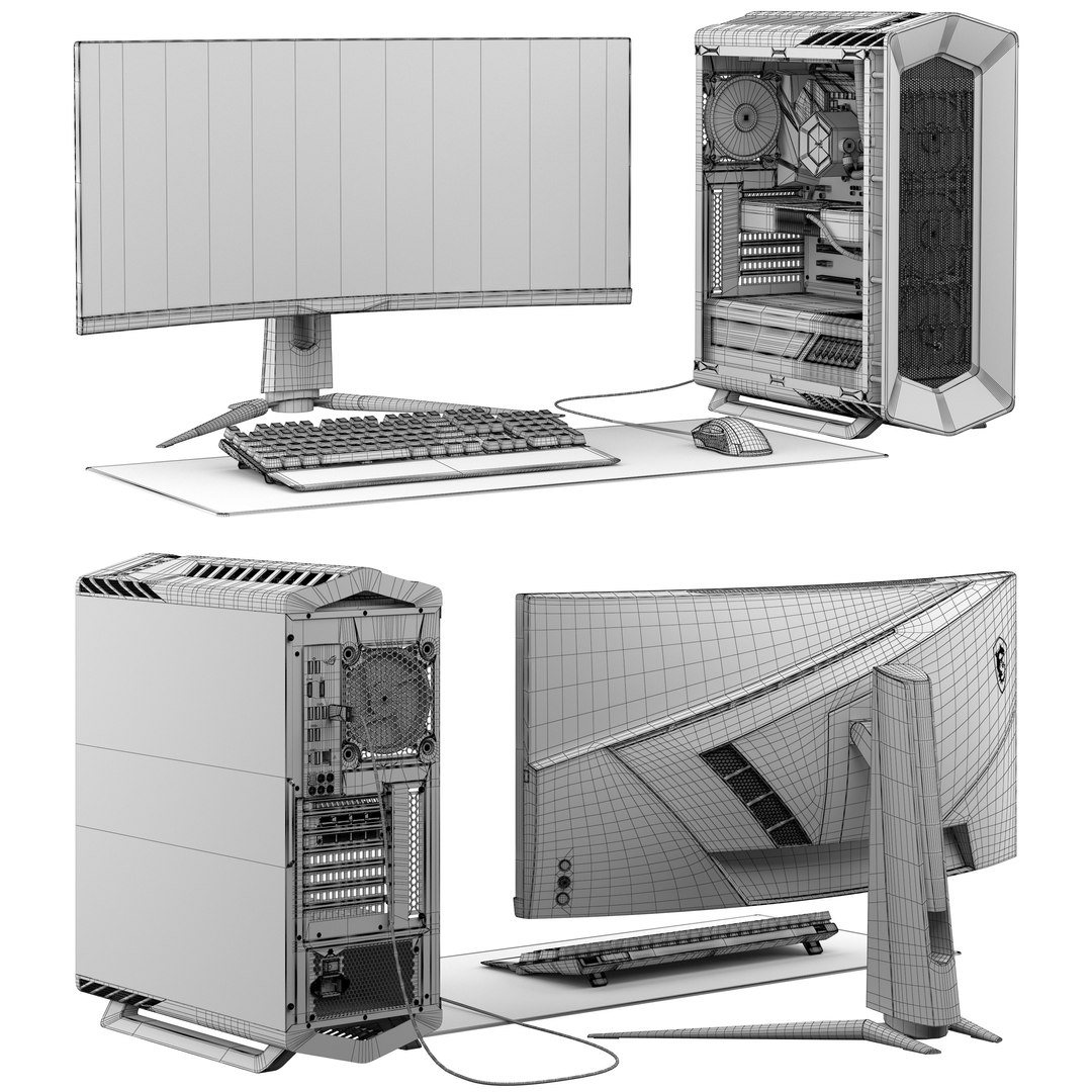3D Model PC Gamer Set 4 - TurboSquid 1871394