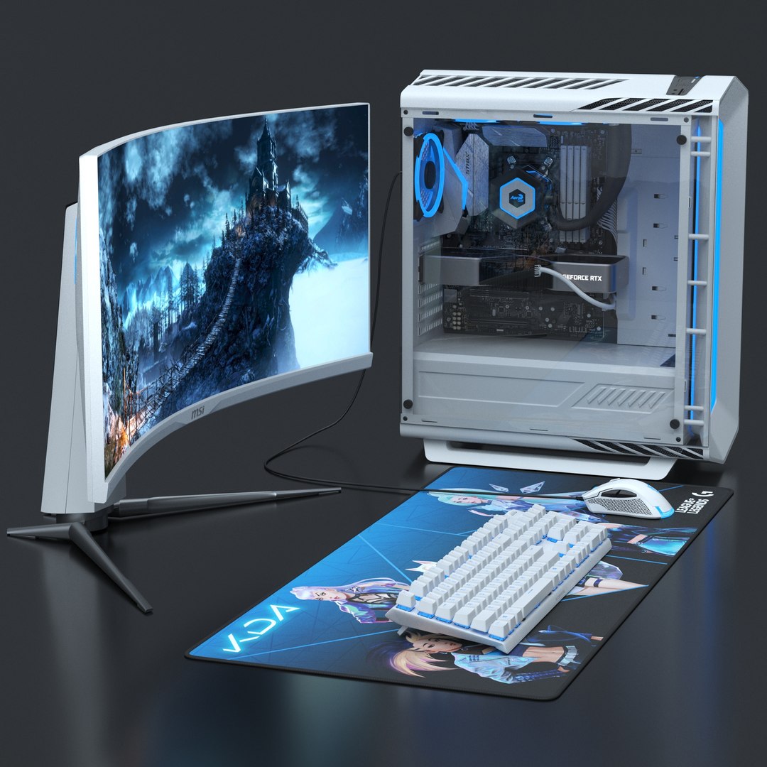 3D Model PC Gamer Set 4 - TurboSquid 1871394