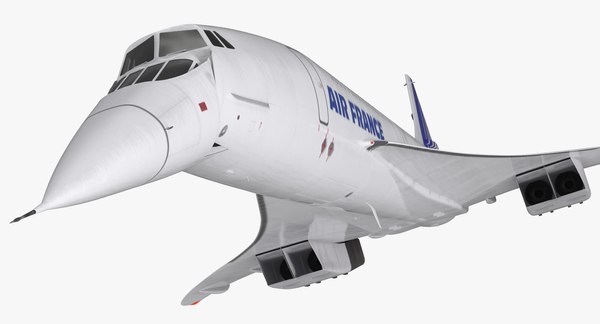 3d model of concorde supersonic passenger jet