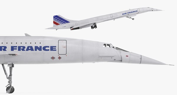 3d model of concorde supersonic passenger jet
