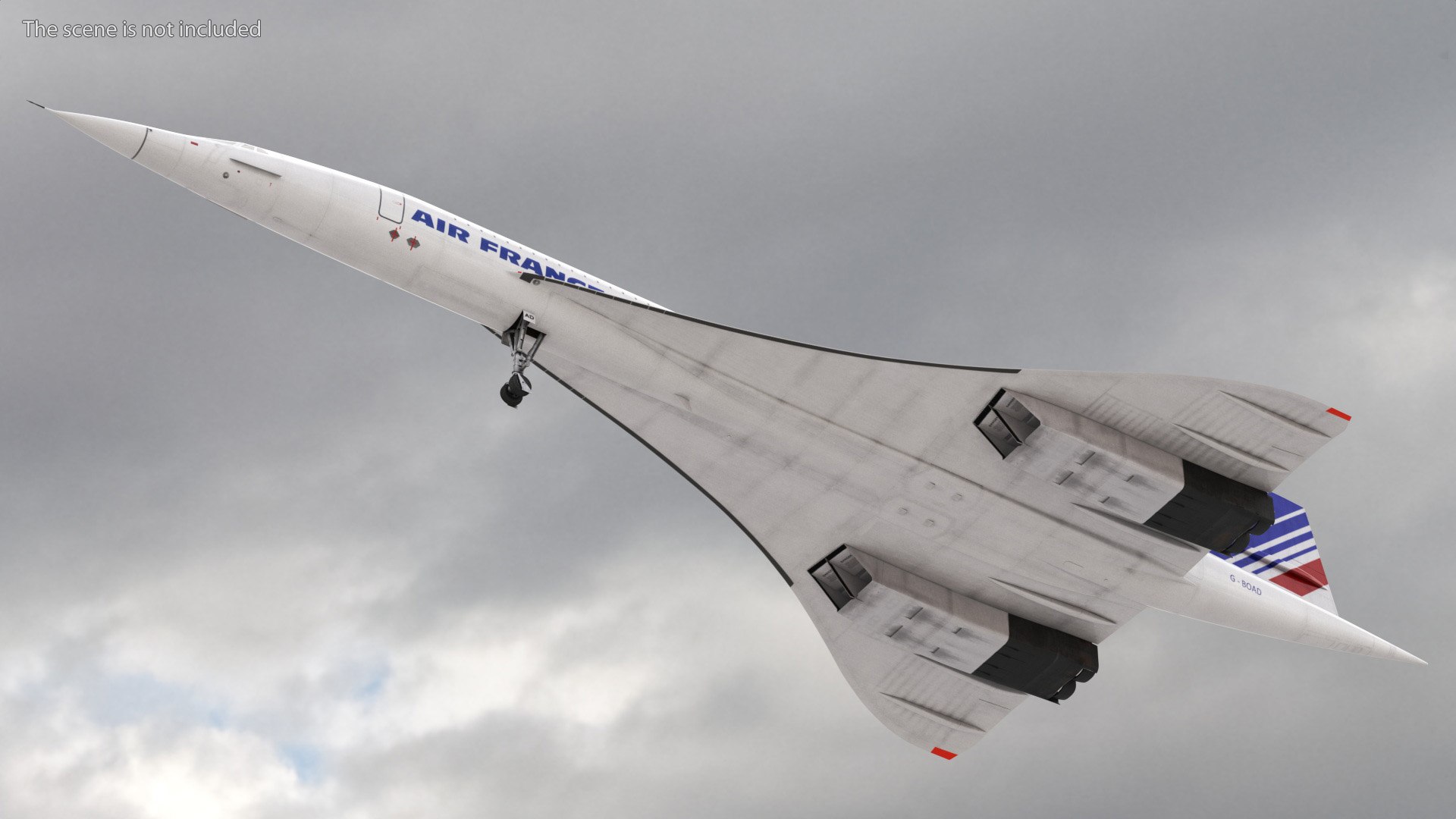 3d Model Of Concorde Supersonic Passenger Jet
