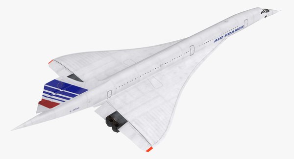 3d model of concorde supersonic passenger jet