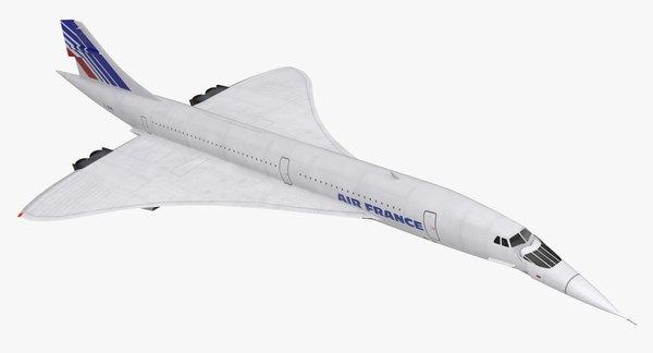 3d model of concorde supersonic passenger jet