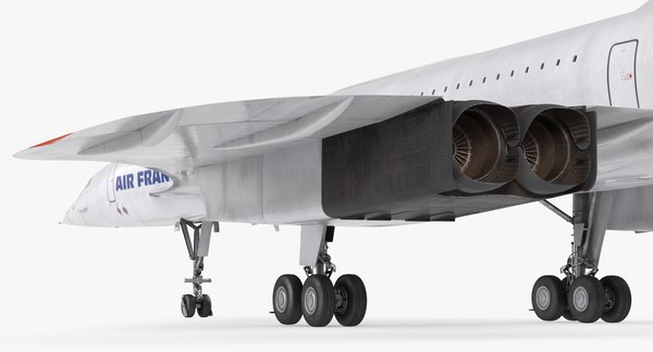 3d model of concorde supersonic passenger jet