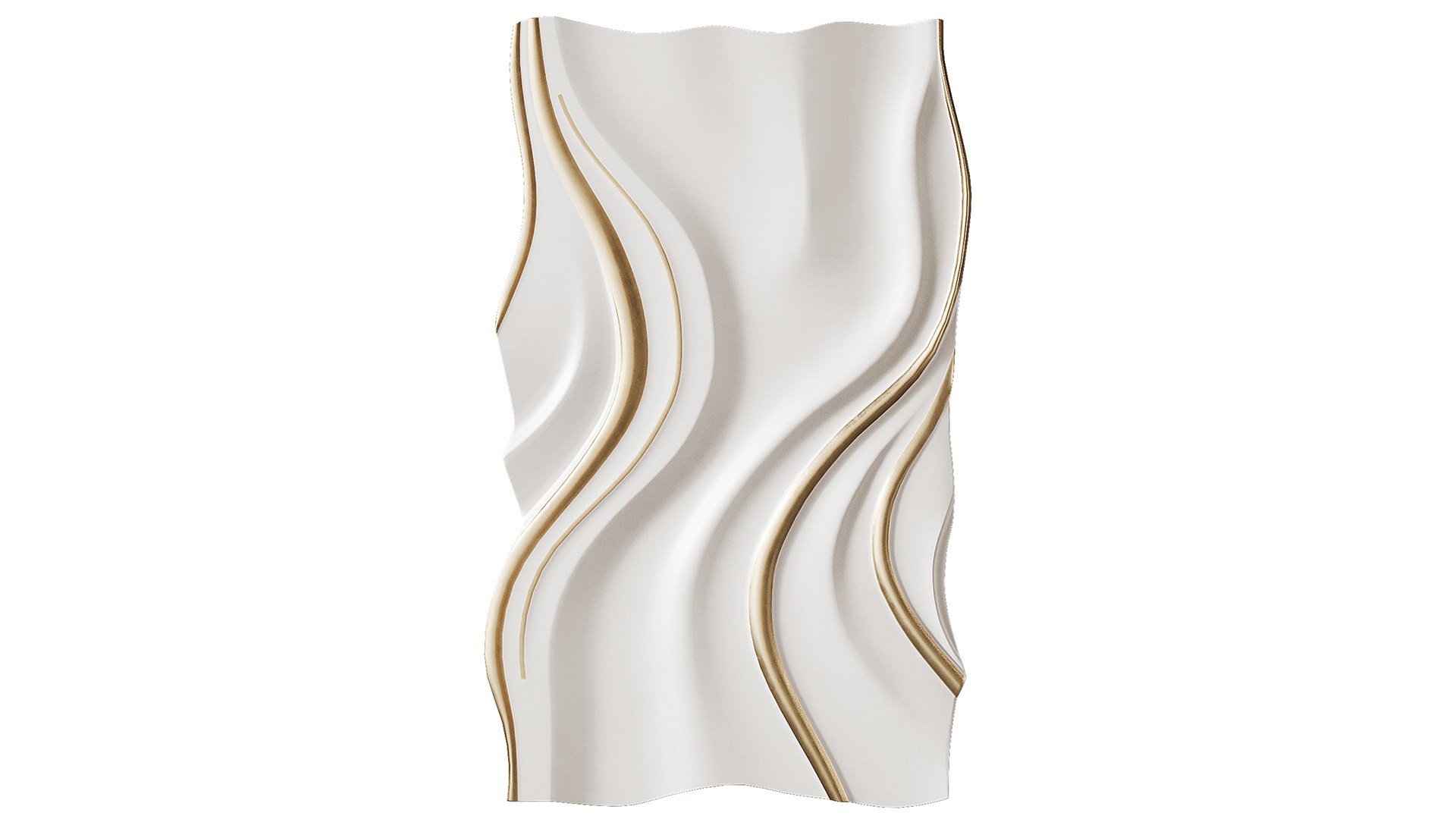 3D White Modern Wall Decor Model - TurboSquid 2294411